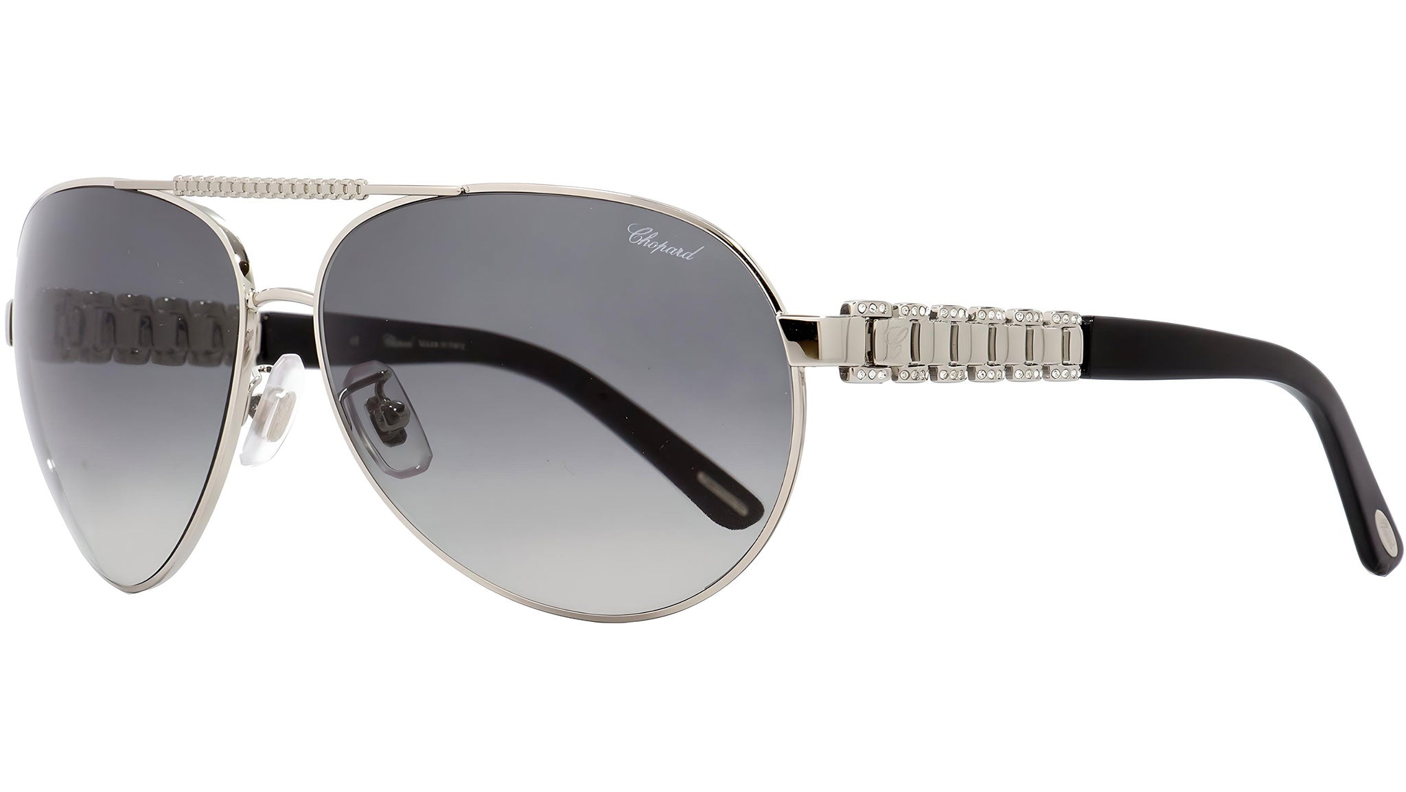 SCHA63S Chopard Sunglasses 0628 Silver Rhinestones - eye-oo.com
