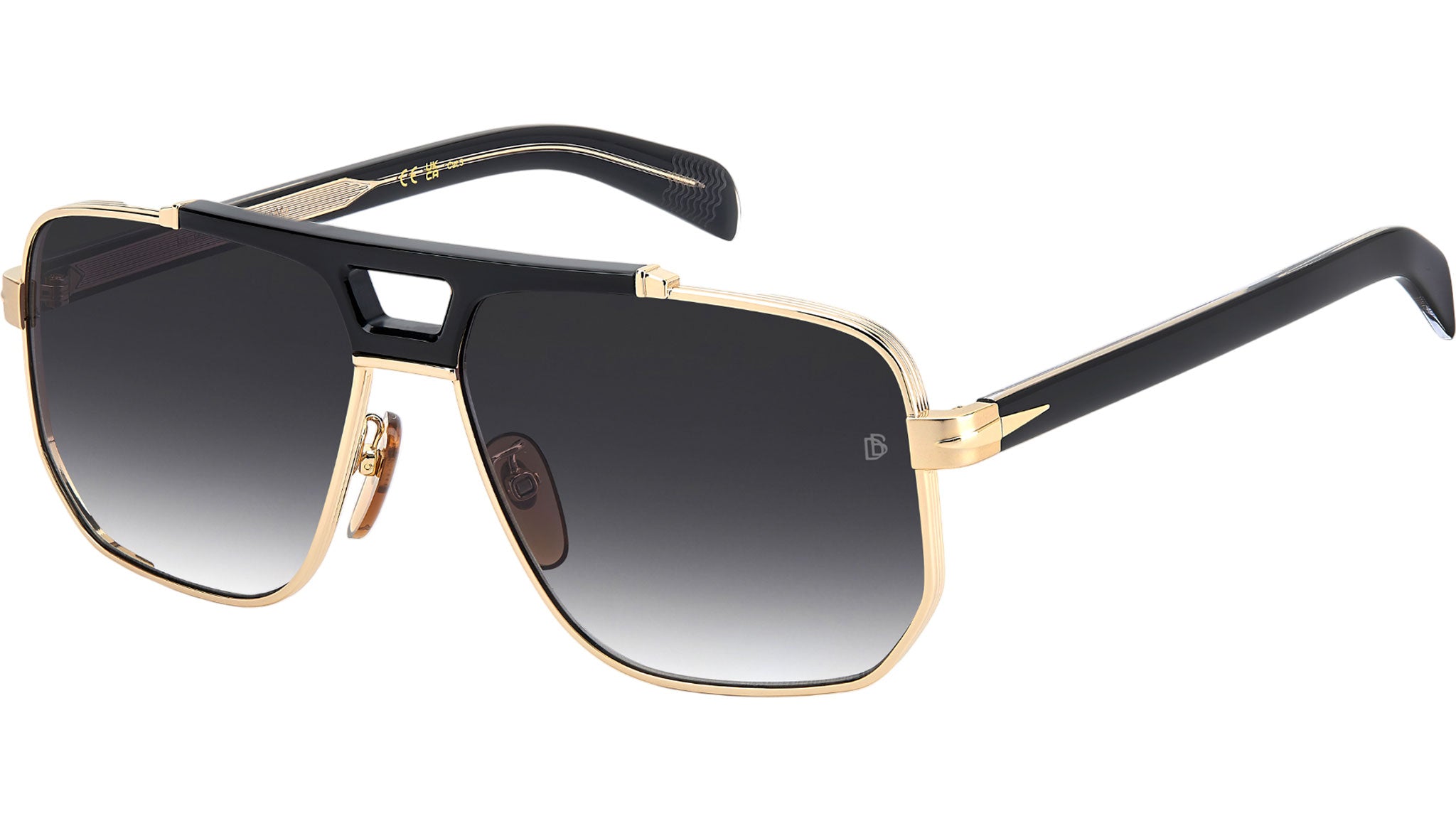 David Beckham DB 7157/S RHL 9O Sunglasses Gold Black - eye-oo.com