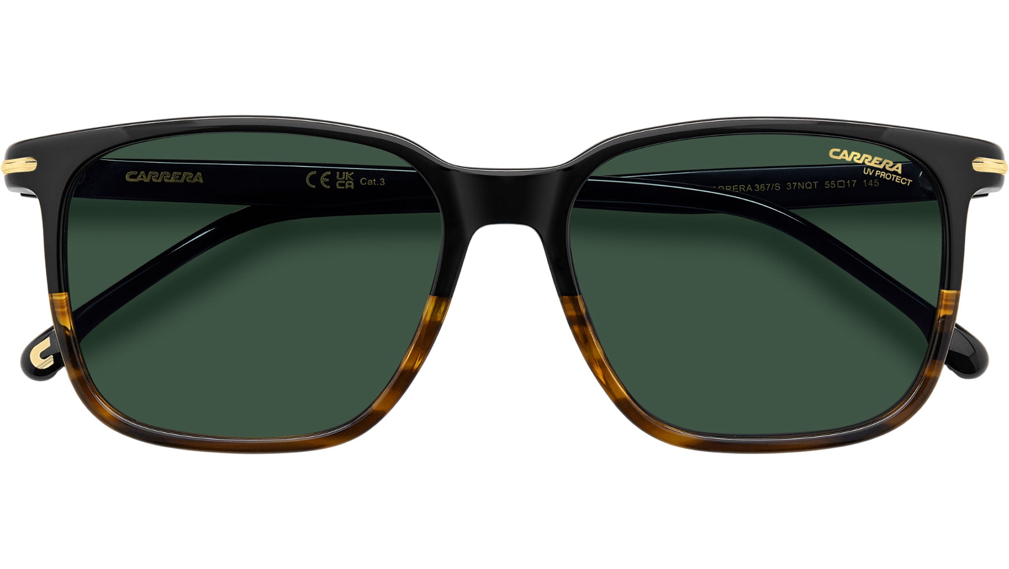 Carrera CARRERA 367/S 37N QT Sunglasses Black Horn - eye-oo.com