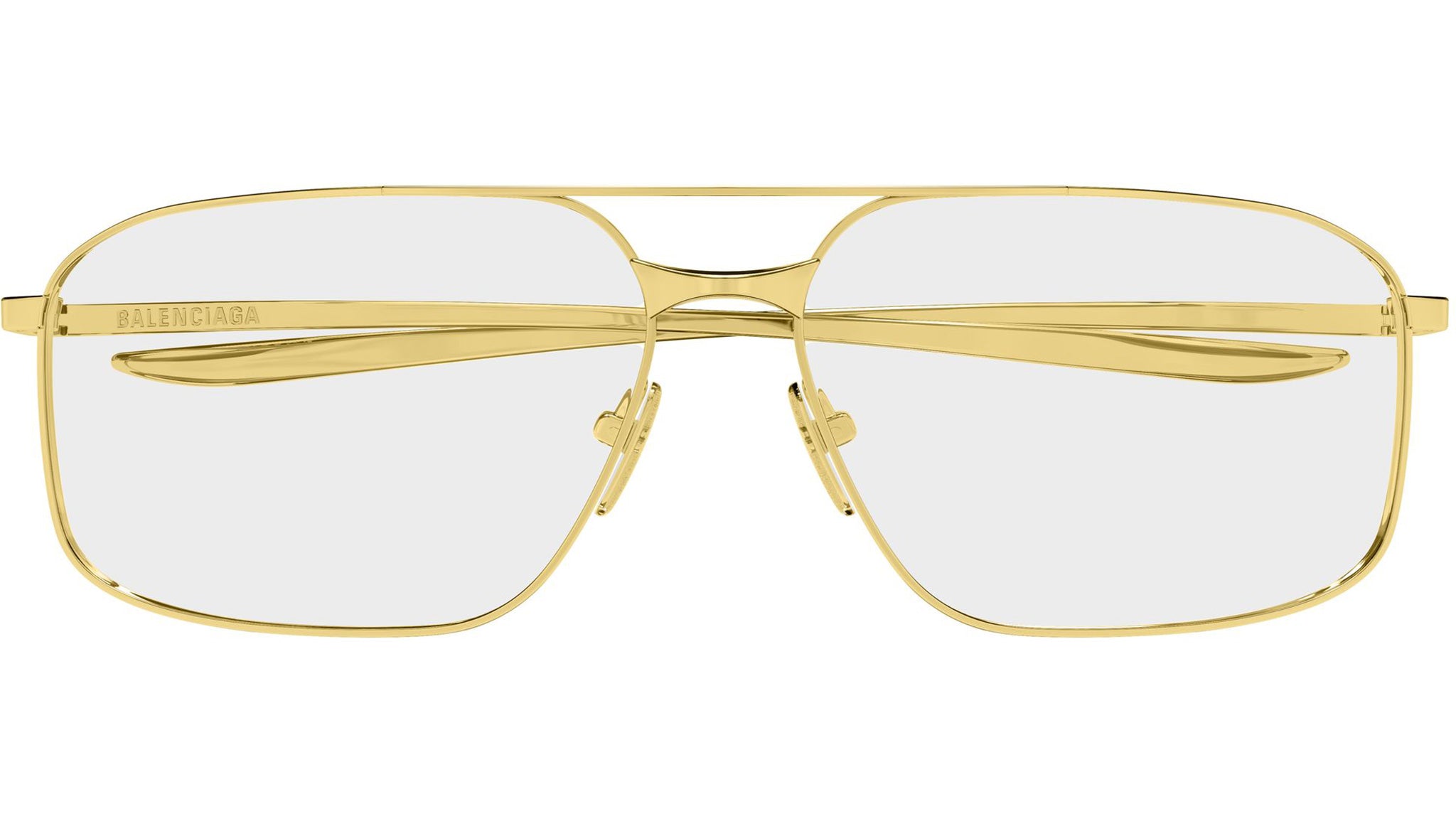 Balenciaga BB0495O Pilot Eyeglasses 002 Shiny Gold - eye-oo.com