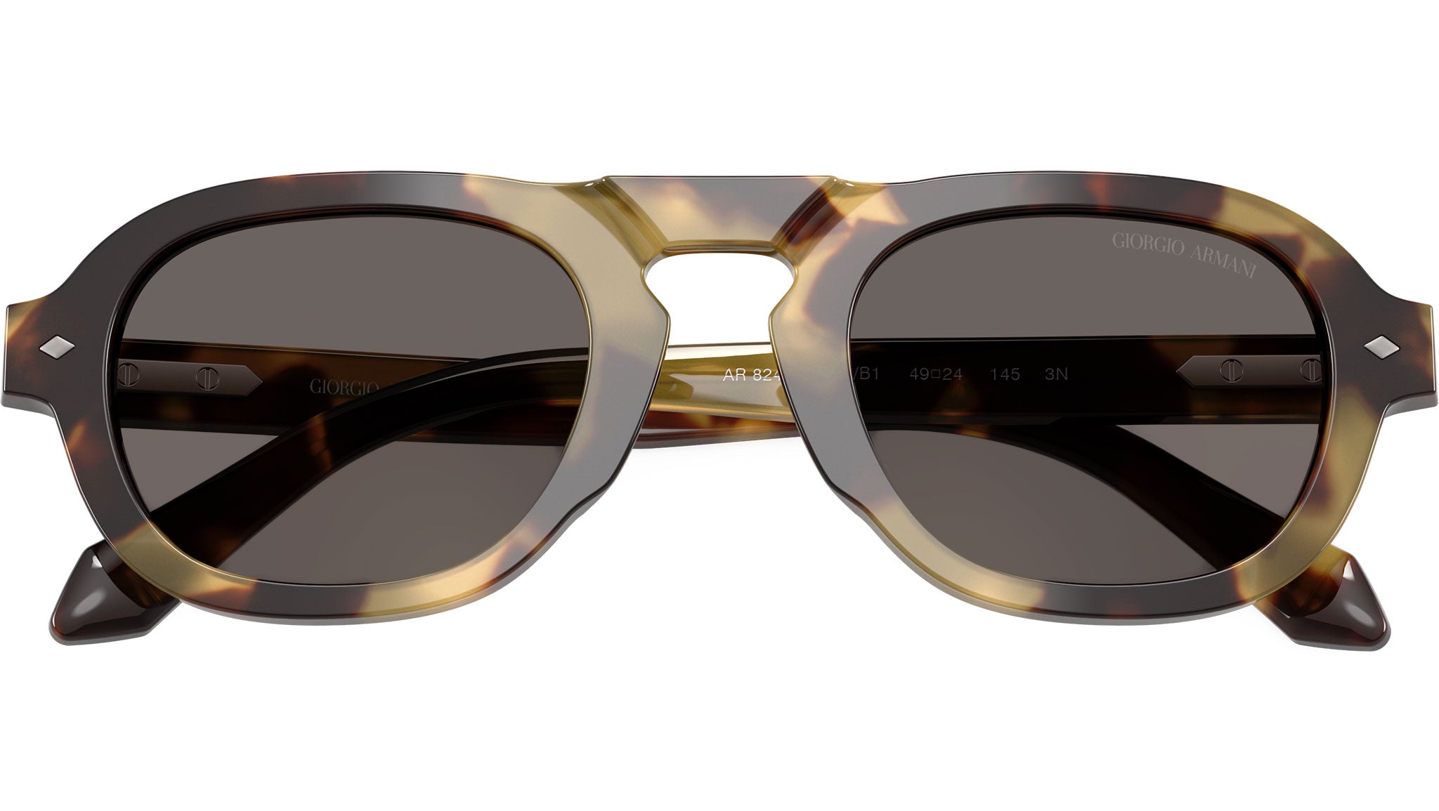0AR8244 Giorgio Armani Sunglasses 6301B1 Brown Yellow Havana - eye-oo.com