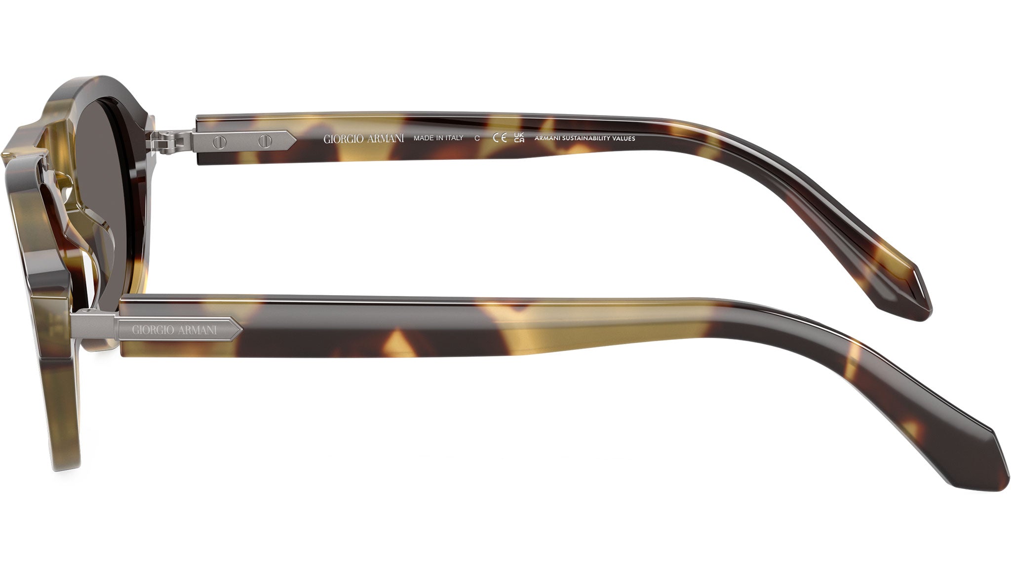 0AR8244 Giorgio Armani Sunglasses 6301B1 Brown Yellow Havana - eye-oo.com